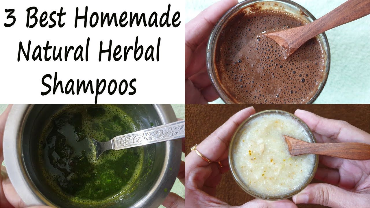 3 Best Homemade Natural and Herbal Shampoos | DIY HairShampoos - YouTube