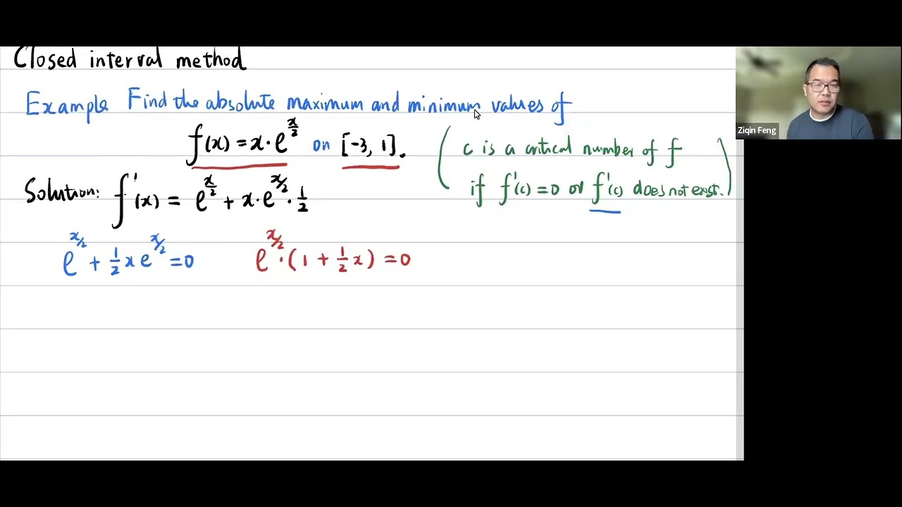 Closed Interval Method one more example - YouTube
