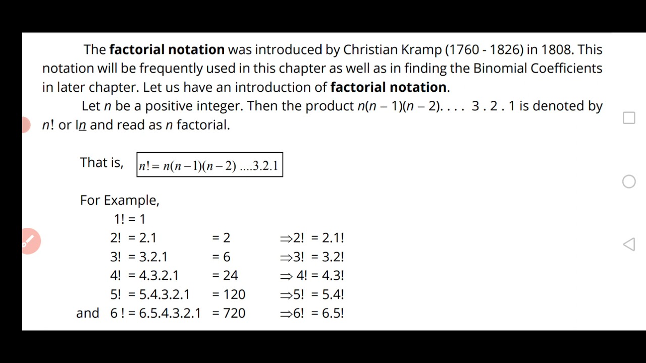 Exercise 7.1/first year maths/Q#1, 2,factorial notation - YouTube