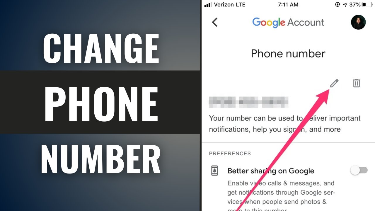 How to Change Gmail Phone Number in Mobile - YouTube