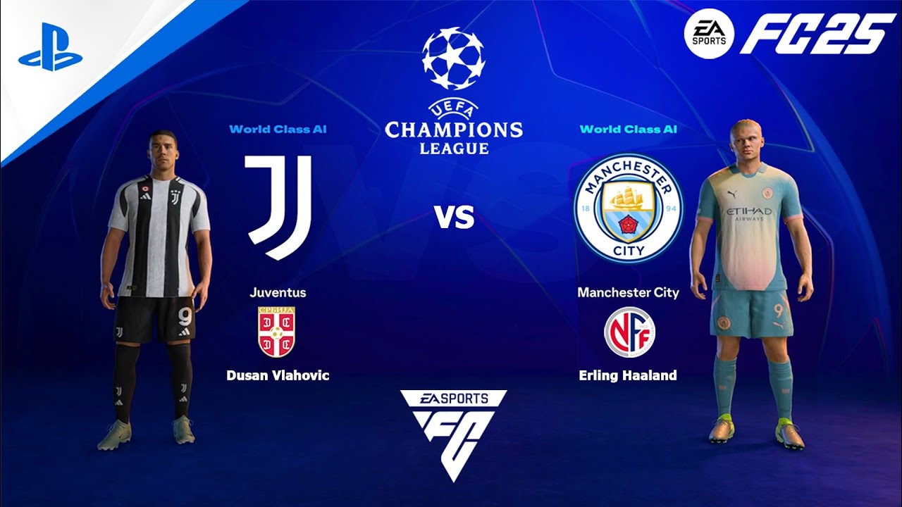 FC 25 PS4 - Juventus vs Man City | UEFA Champions League 24/25 - YouTube
