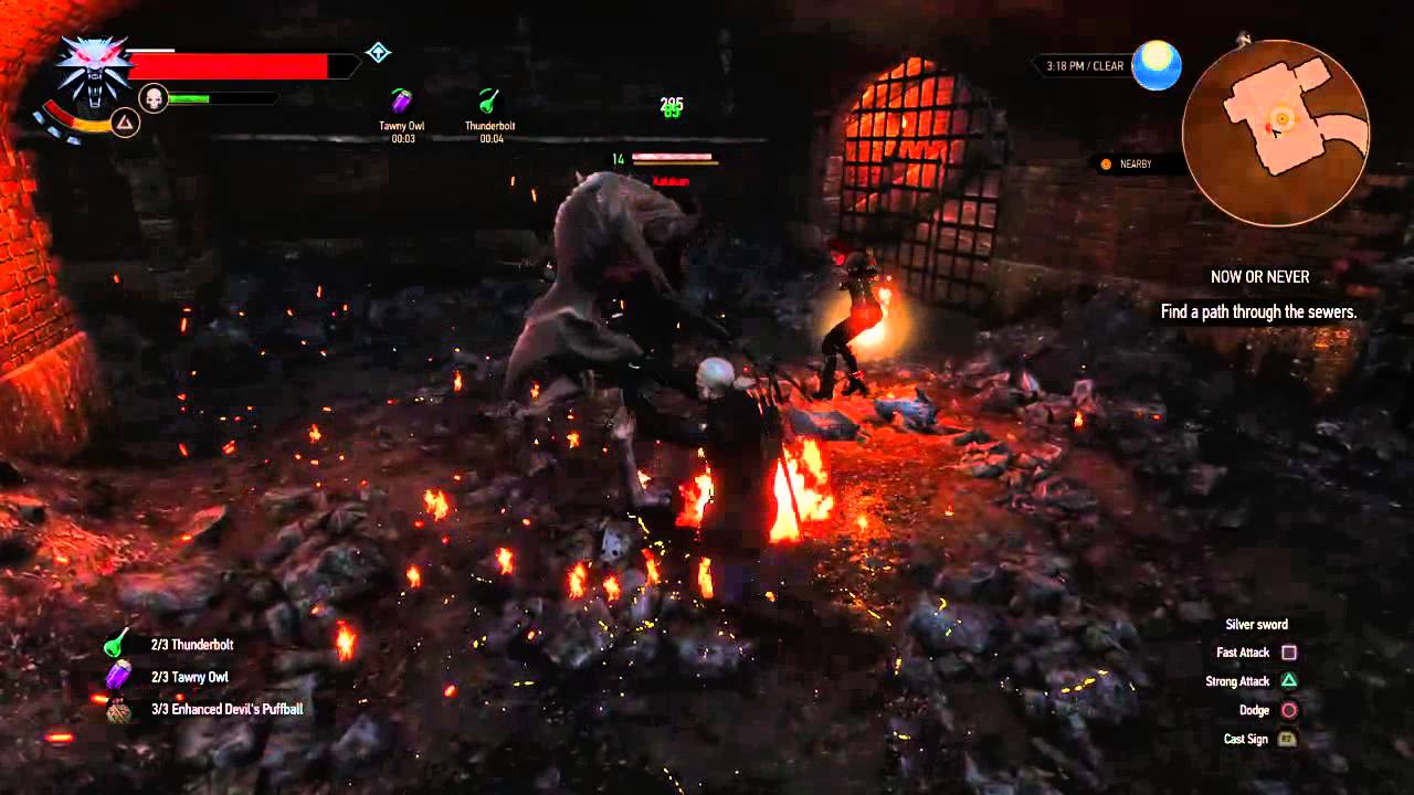 Witcher 3 Wild Hunt - How to kill The Katakan Sewer Vampire - YouTube