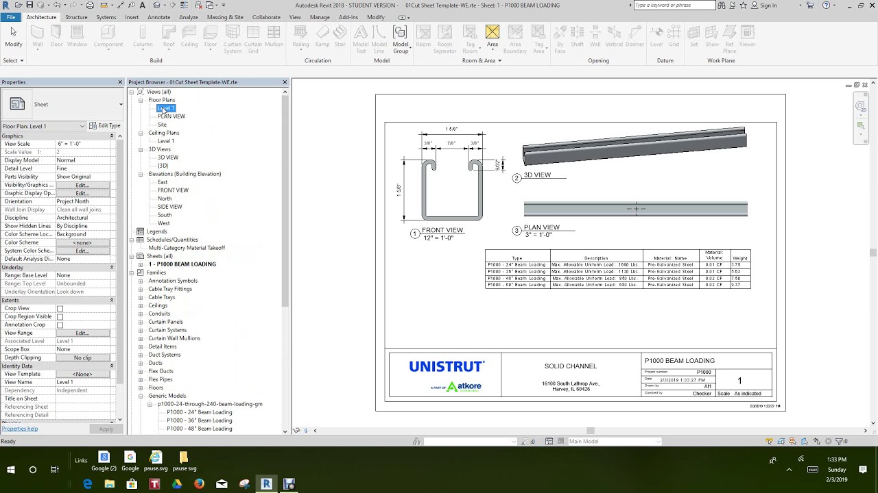 Revit Product-Line Cut sheet creation - YouTube