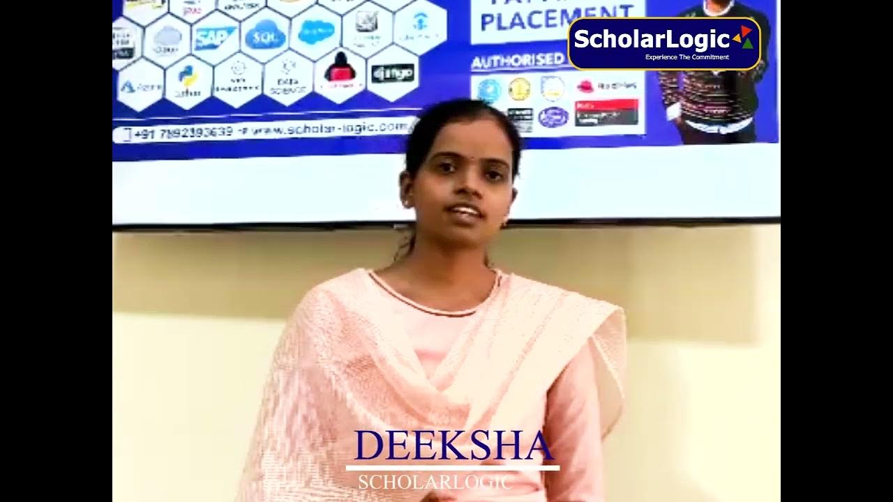 Scholar Logic Placement - Deeksha ( Python Developer ) - YouTube