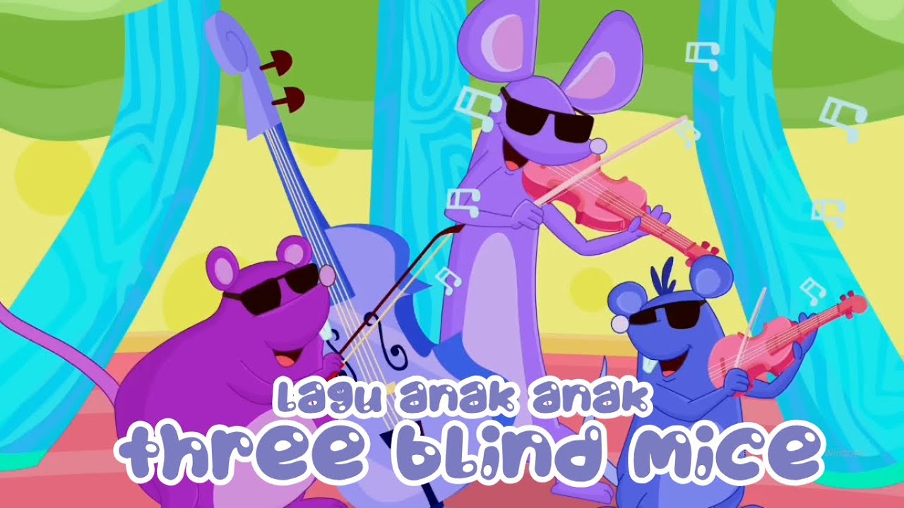 Hewan Tikus bernyanyi menari bersama binatang pintar, Three blind mice ...