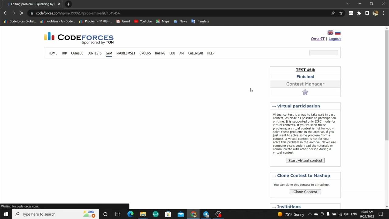 Create A Contest On Codeforces And Adding It To A Group Youtube