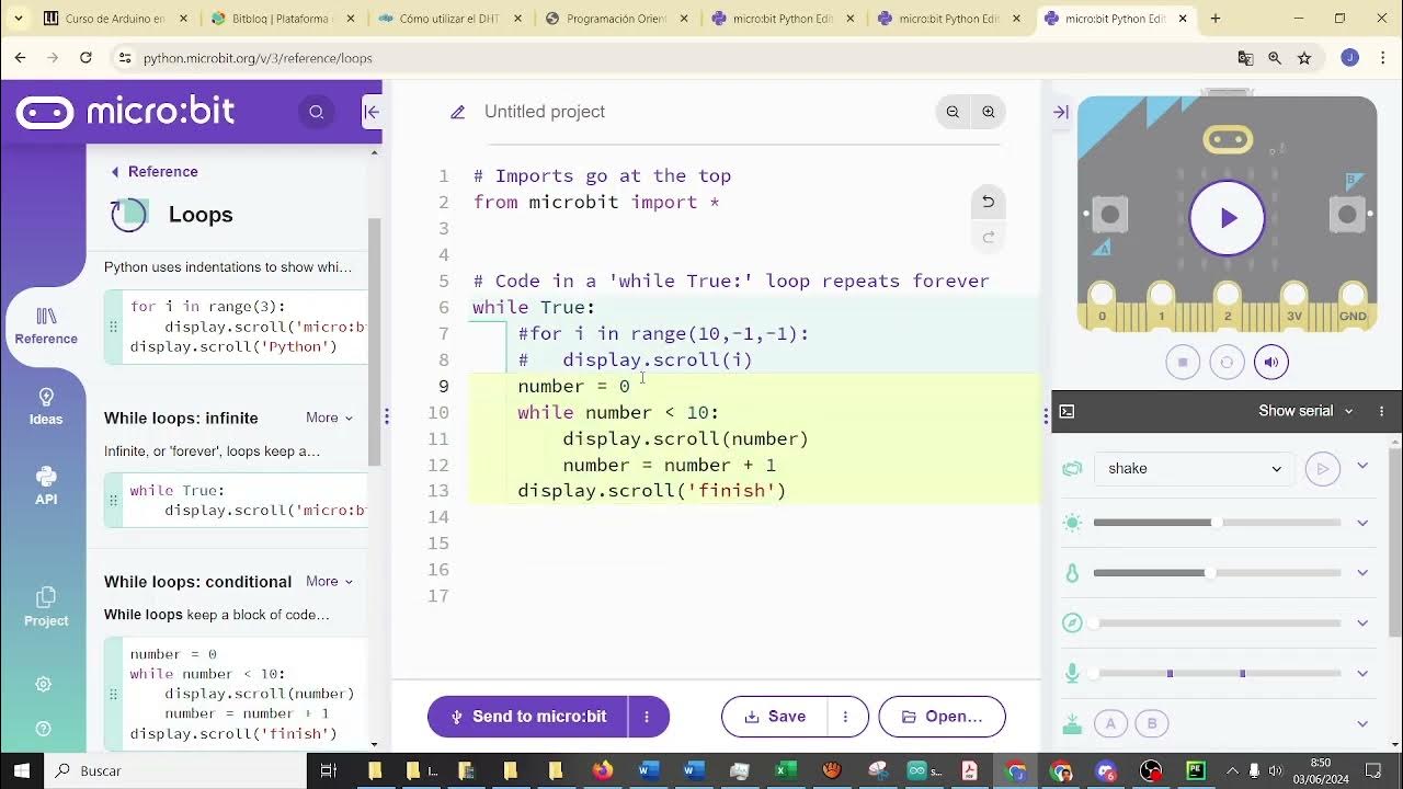 micropython Bucles while cuenta atrás micro:bit CYR 3ESO IES Monterroso ...
