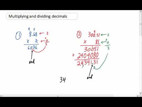 Multiplying and dividing decimals - YouTube