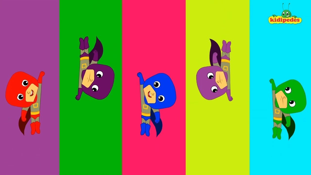 Five Little Superheroes I Nursery Rhymes For Kindergarten Kids I Baby ...