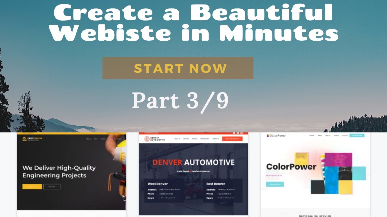 Create a Beautiful Website in Minutes | WordPress | Part 3 of 9 - YouTube
