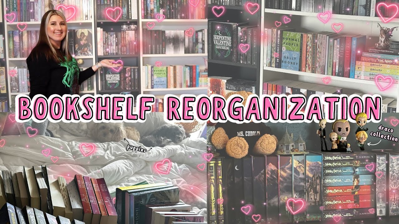 satisfying bookshelf reorganization ♡ bookshelf ASMR, organizing my ...