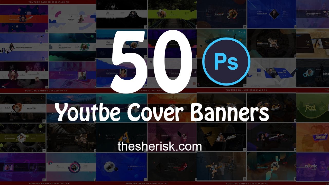 How To Design Youtube Cover In Photoshop |Youtube Cover Banner PSD ...