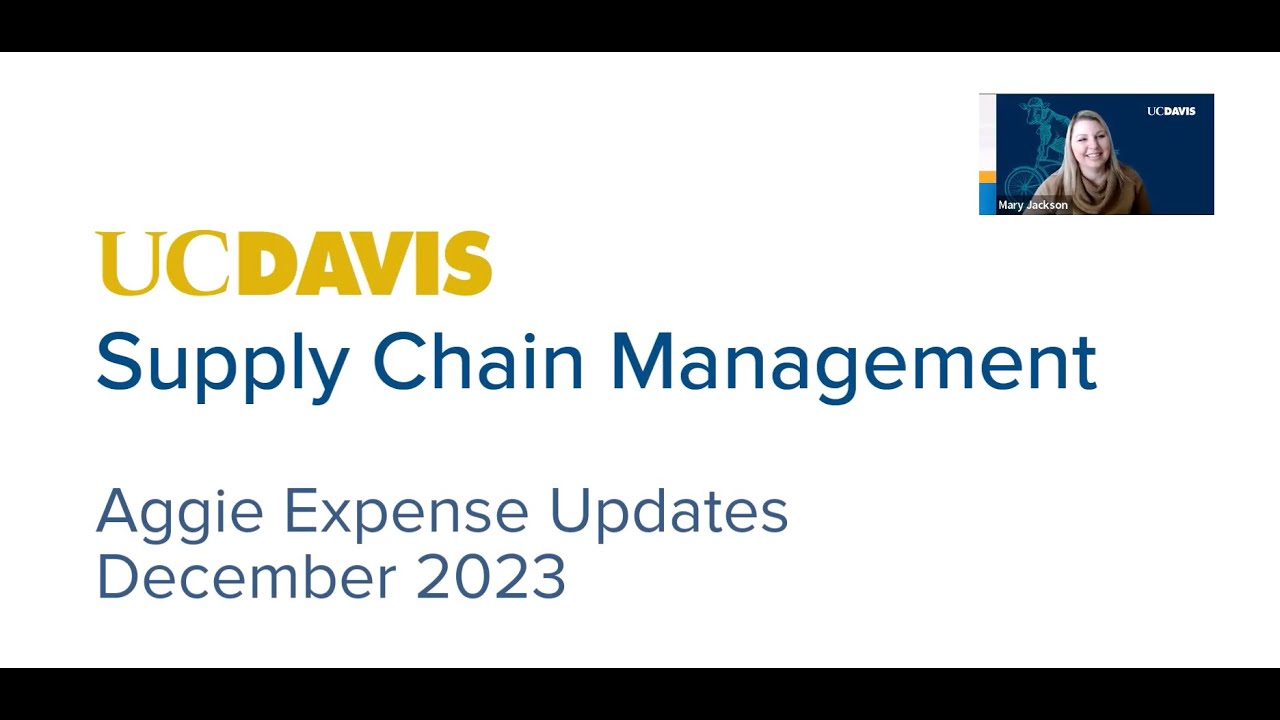 Aggie Expense Updates December 2023 - YouTube