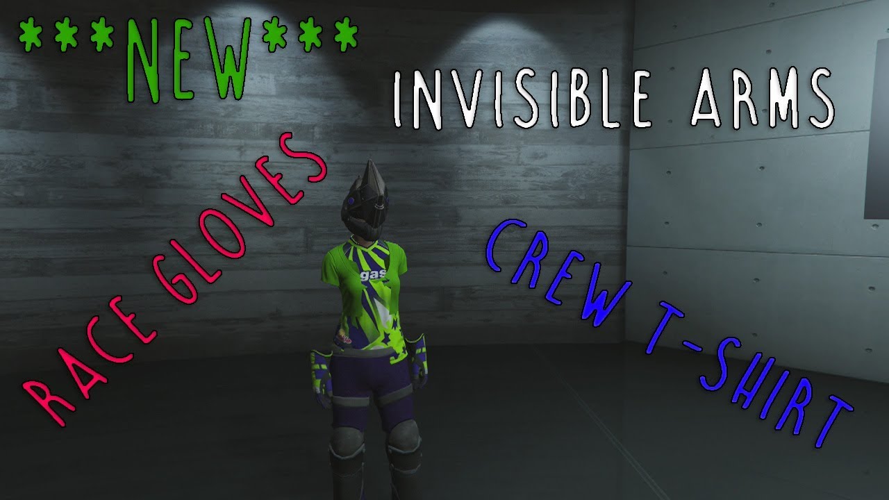 ***NEW*** INVISIBLE ARMS + RACE GLOVES + CREW TSHIRT (GLITCH THROUGH ...
