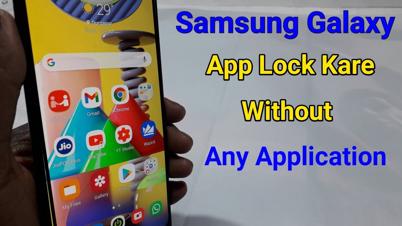 Samsung Ke Phone Me App Lock Kare Without Application Ke - YouTube
