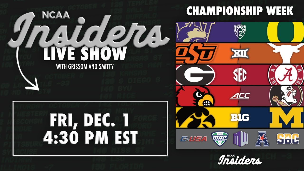 NCAA INSIDERS LIVE! - College Football - Championship Week - YouTube