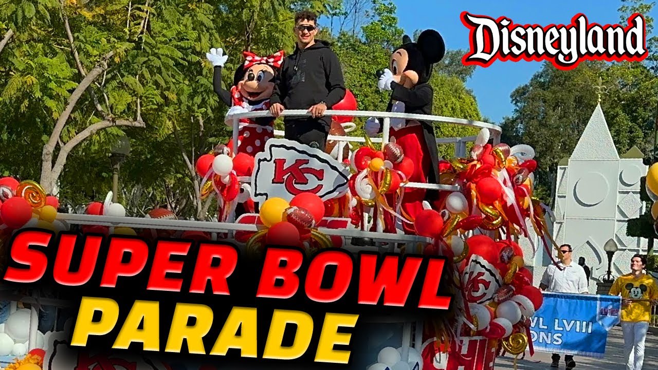 Super Bowl LVIII MVP Victory Parade with Patrick Mahomes at Disneyland ...