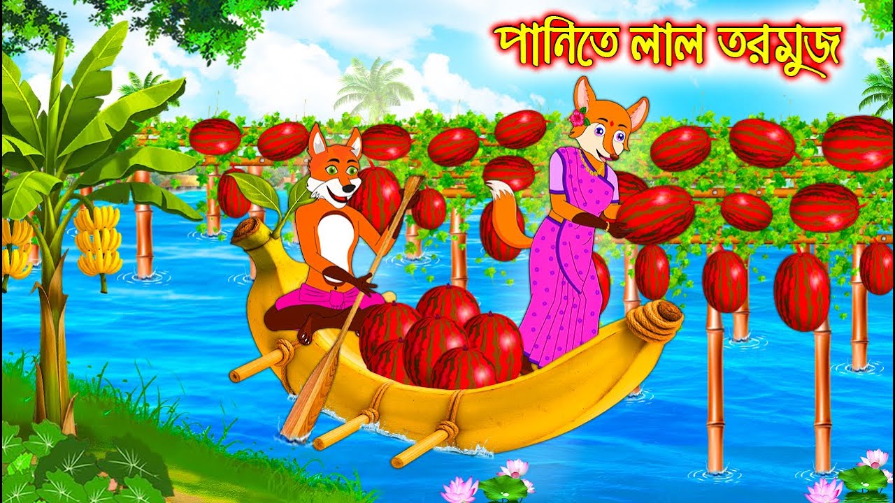 পানিতে লাল তরমুজ | Panite Lal Tormuj | Bangla Cartoon | Fox Cartoon ...