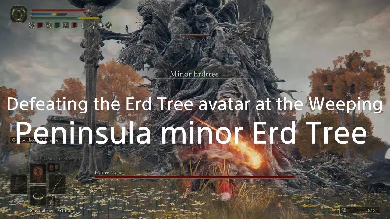ELDEN RING: Defeating the Erd Tree avatar at the Weeping Peninsula ...