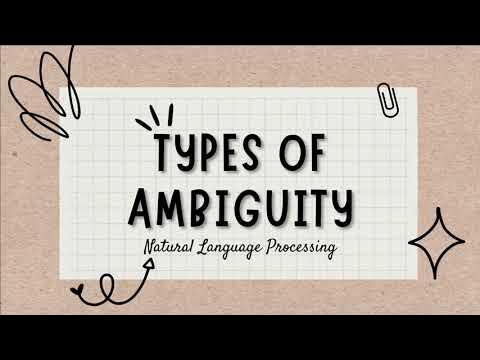 Ambiguity in NLP | Natural Language Processing - YouTube