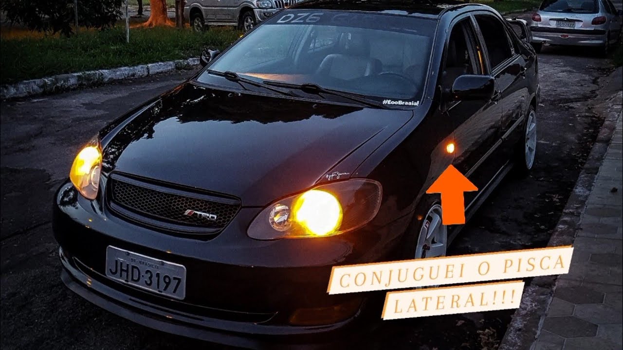 COMO CONJUGAR O PISCA LATERAL DO CARRO - YouTube