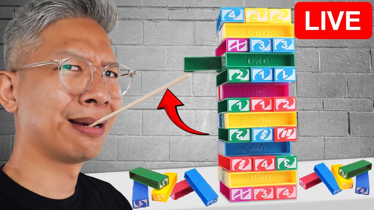 MAIN UNO STACKO PAKAI MULUT!! - YouTube