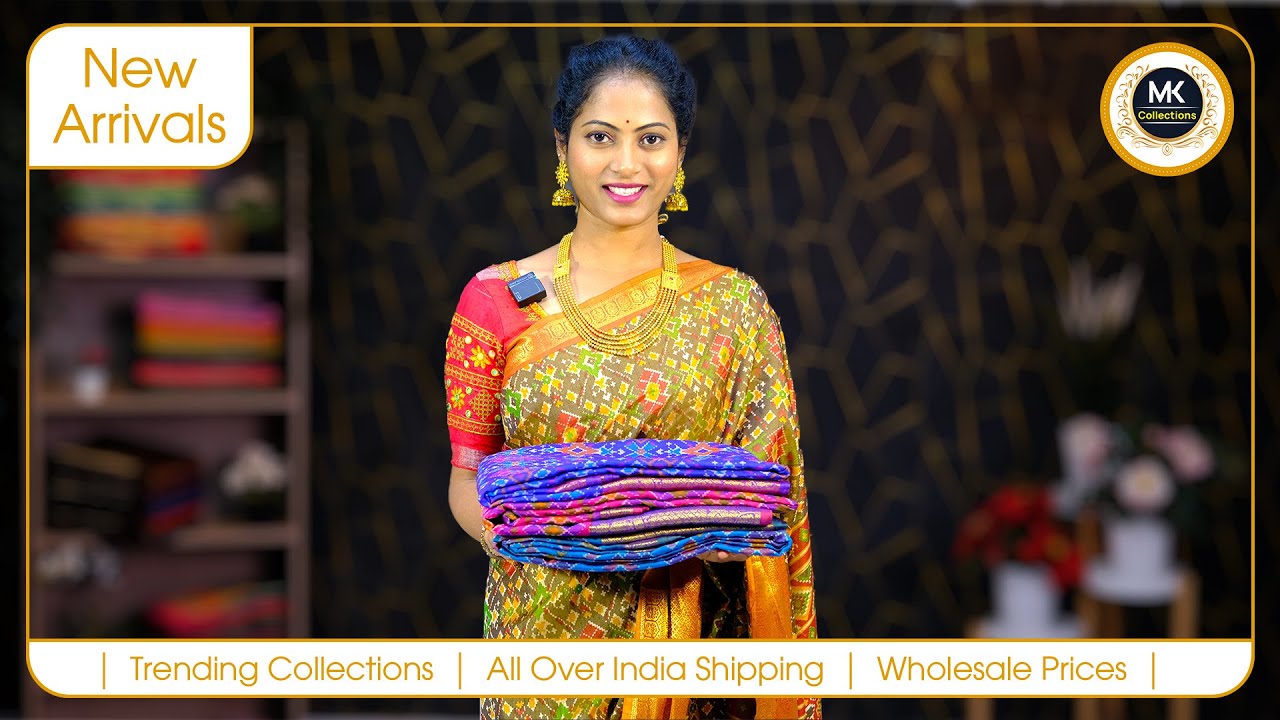Raj kota patola with kanchi boarder sarees collections @mkcollections ...