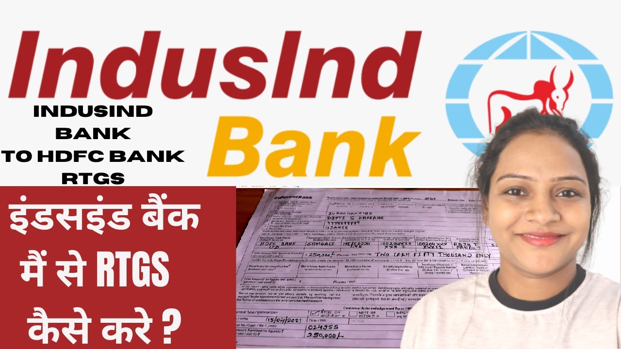 IndusInd bank ka NEFT/RTGS form kaise fill up kare | How to Fill NEFT ...