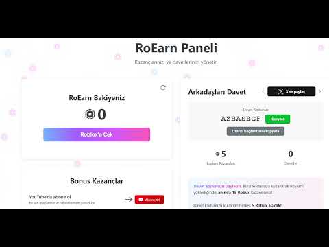 arkadaşlar roern gerçekten robux kazandırıyor sende dene benim kodumu kullanabilirsin