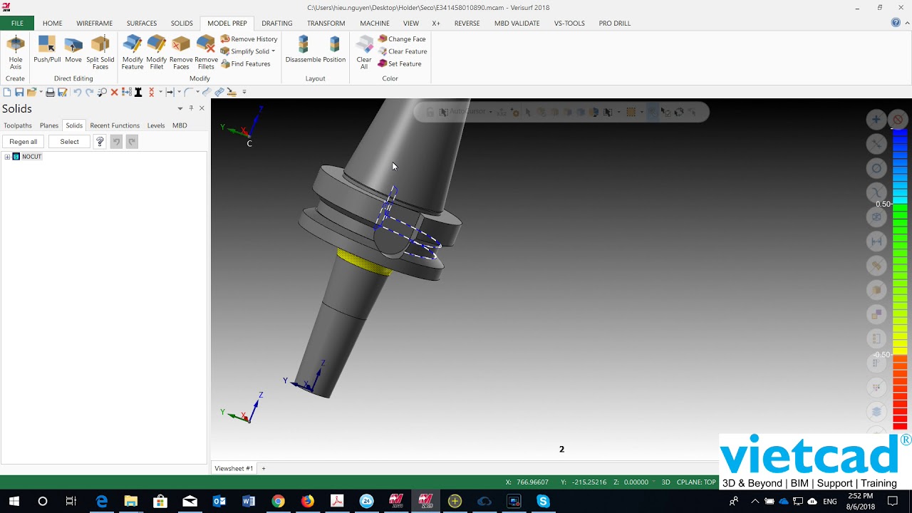 How to define new holder from 3D step file with Mastercam - YouTube