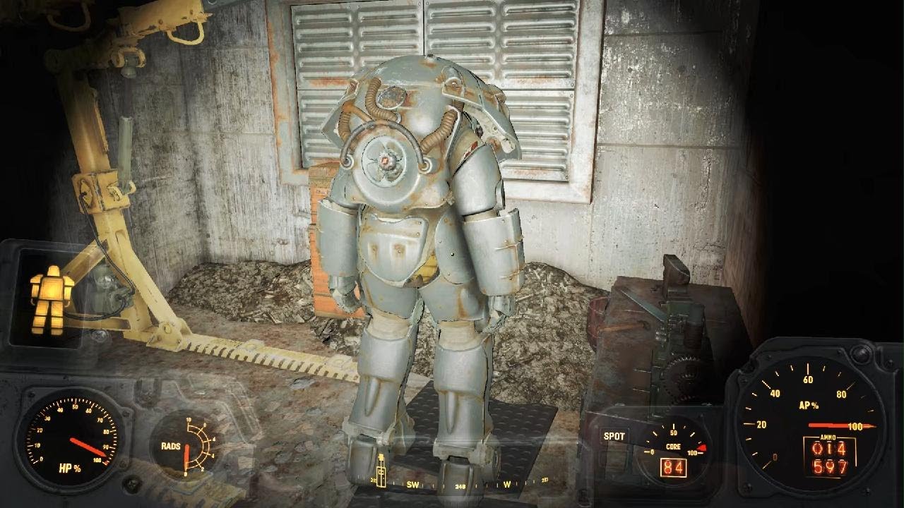 Fallout 4: Another easy X01 power armor in Power Plant! - YouTube