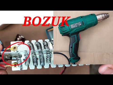 Piranha sıcak hava tabancası tamiri.(sigortası patlamış)