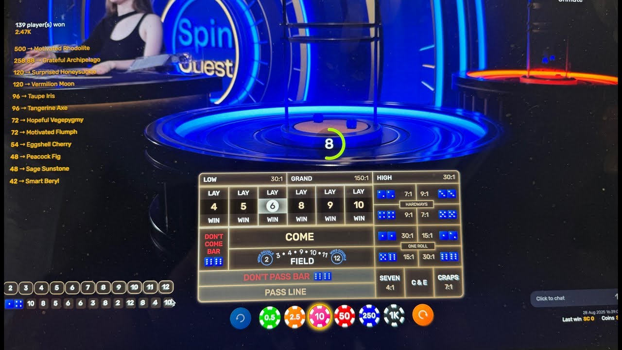 PLAYING BUBBLES CRAPS ON SPINQUEST! - YouTube