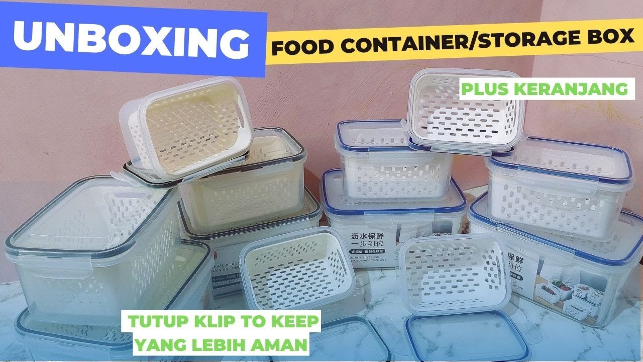 KULKAS RAPI DGN FOOD CONTAINER/STORAGE BOX KERANJANG TUTUP KLIP TO KEEP ...