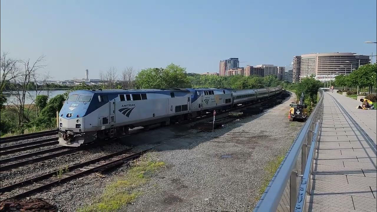 Amtrak P42DCs 4 and 46 lead Silver Meteor Train 98 - YouTube