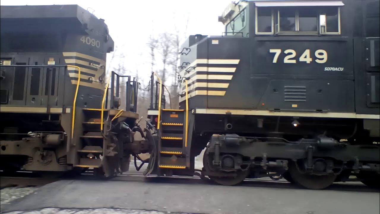 NS 7247 leads NS 229 with ACU duo and helper box on both engines - YouTube
