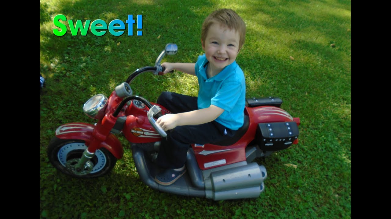 Harley Davidson kids motorcycle - MOTORIZED TOY you can RIDE - surprise ...