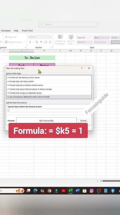 How to Create a To Do List in Excel with Conditional Formatting Step by Step Tutorial # ...