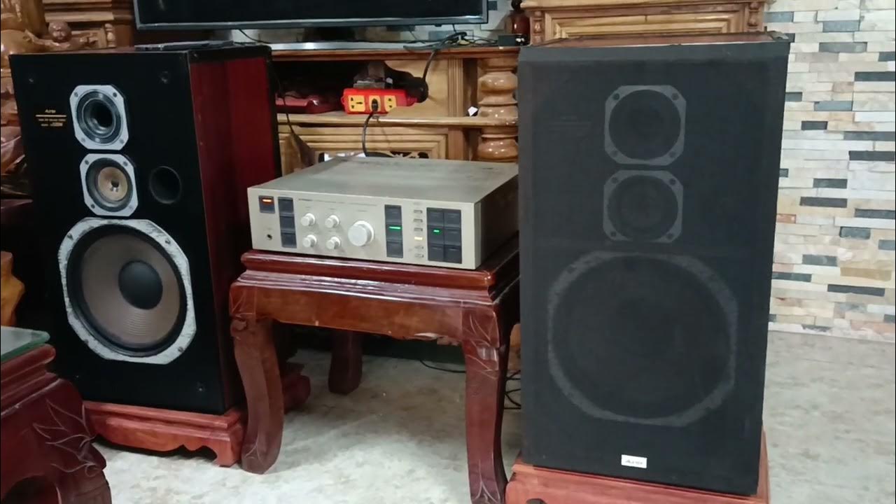 9/3 nên đôi loa aurex ss535w và âmli pioneer A570 - YouTube