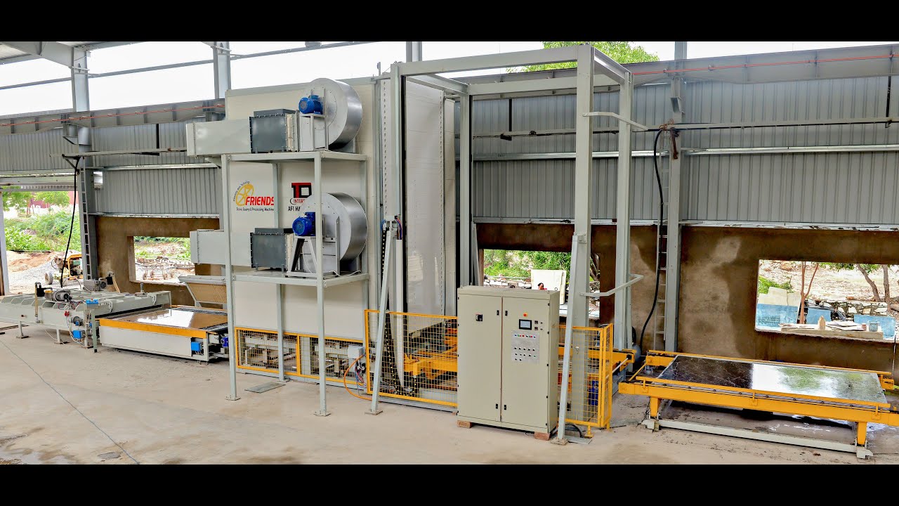 Resin Line for reinforcement of Granite and Marble slabs - YouTube