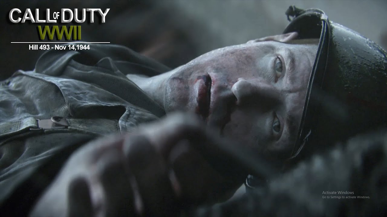 call of duty WW2 ps4 gameplay walkthrough # hill 493 nov 14 , 1944 ...