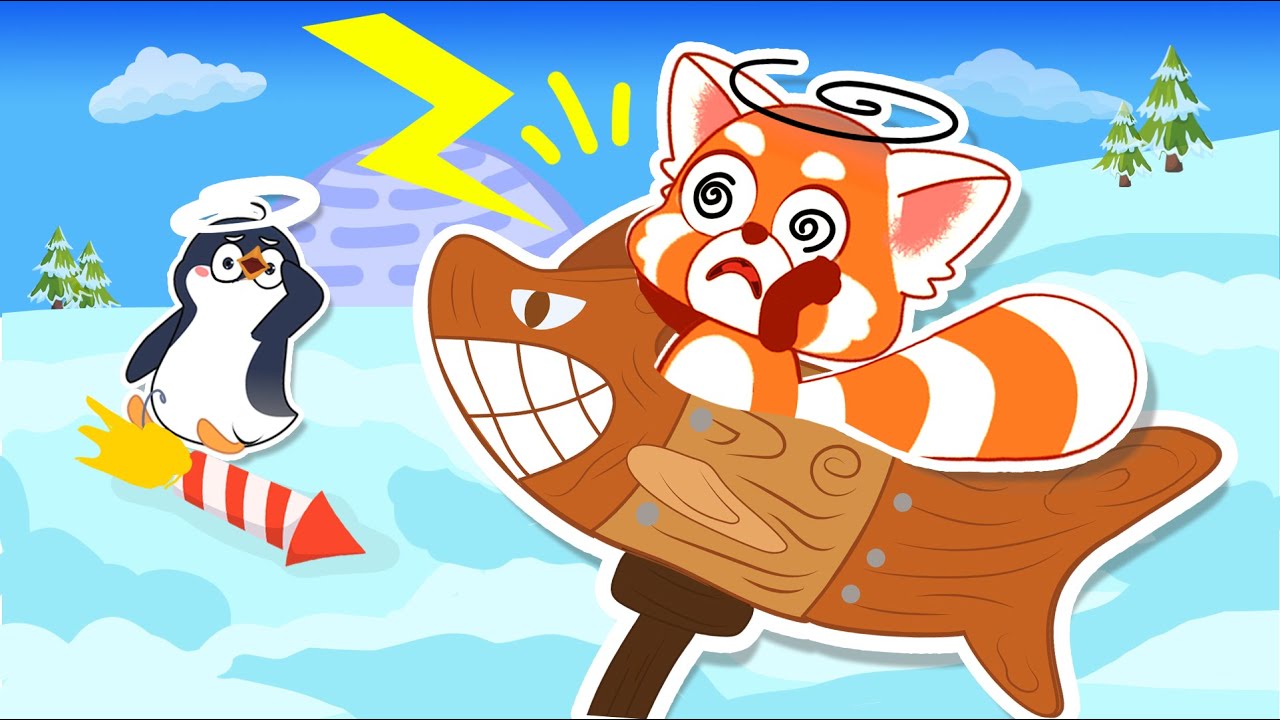 Maika Red Panda vs Evil Wooden Shark | 2d cartoon for kids - YouTube