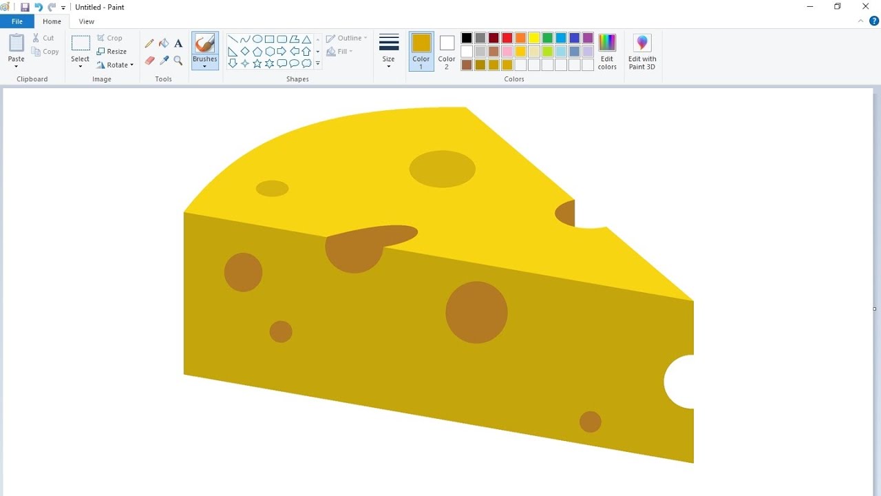 How To Draw CHEESE Using MS Paint How To Draw On Your Computer how-to-draw-cheese-using-ms-paint-how-to-draw-on-your-computer