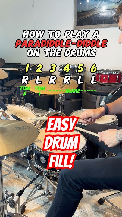 How to Play a Paradiddle-Diddle Drum Fill (Easy Drum Lesson) #drums - YouTube