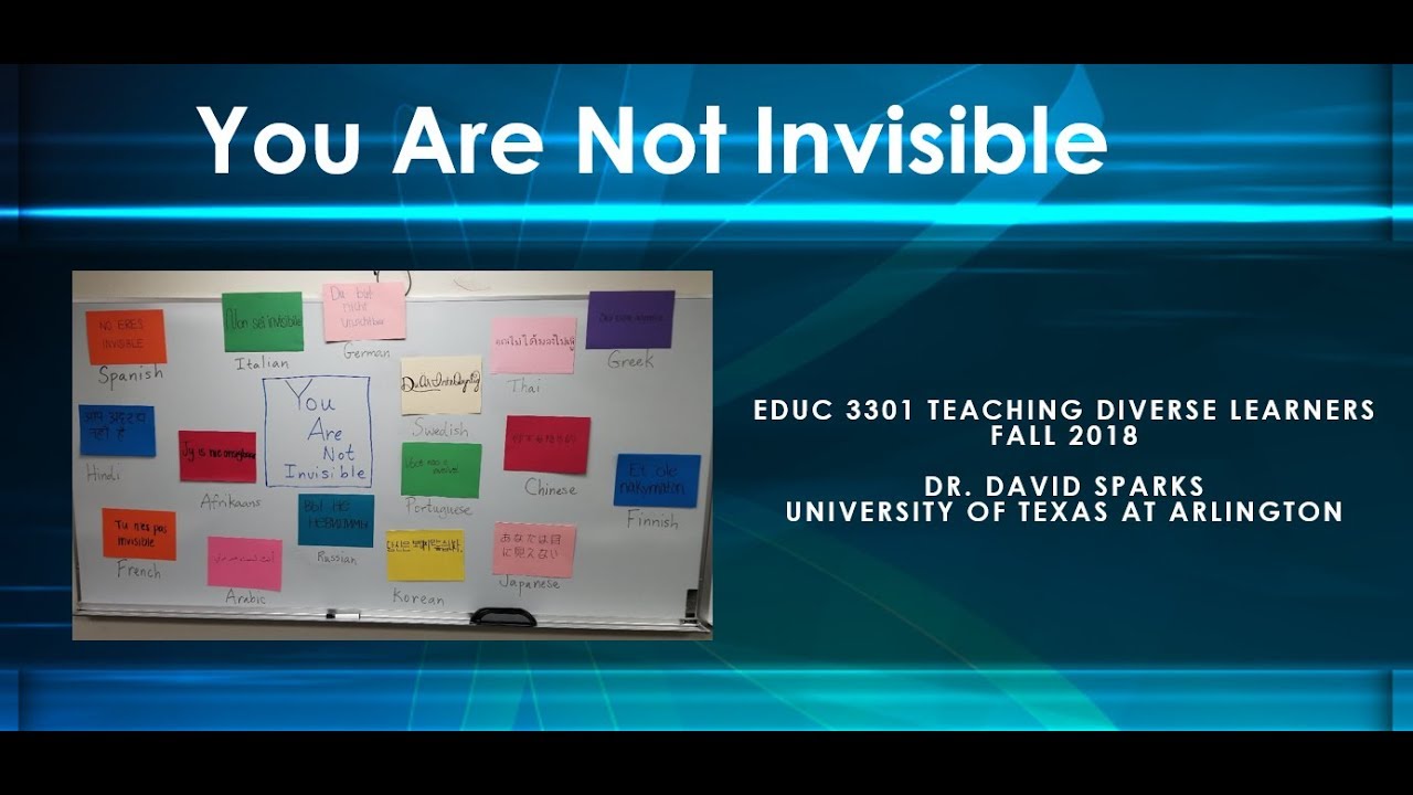 You Are Not Invisible! - YouTube