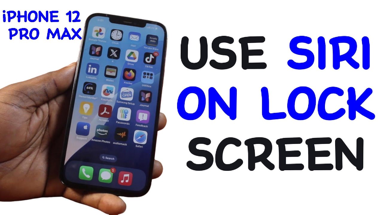 How to Enable / Disable Siri on Lock Screen on iPhone 12 Pro Max - YouTube