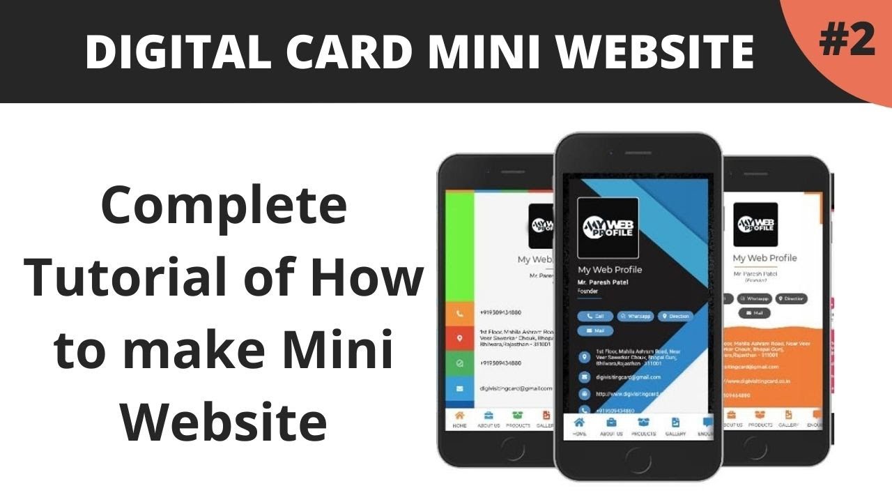 Mini Website | How to Design Mini Website | Digital Business Card in ...
