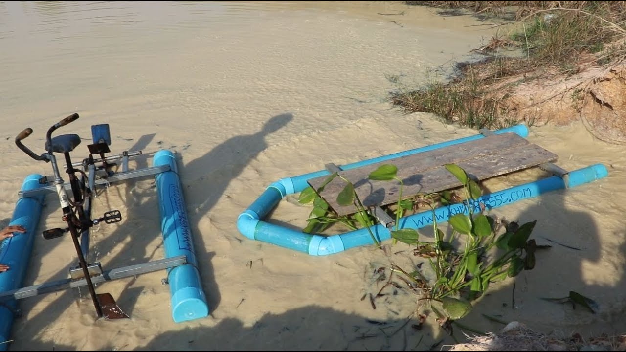 Homemade invention: PVC Boat invention and testing - Part2 - YouTube