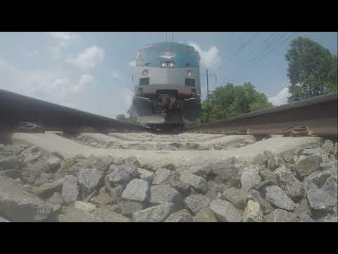 AMTRAK Train Runs Over Camera at 100+ MPH - YouTube