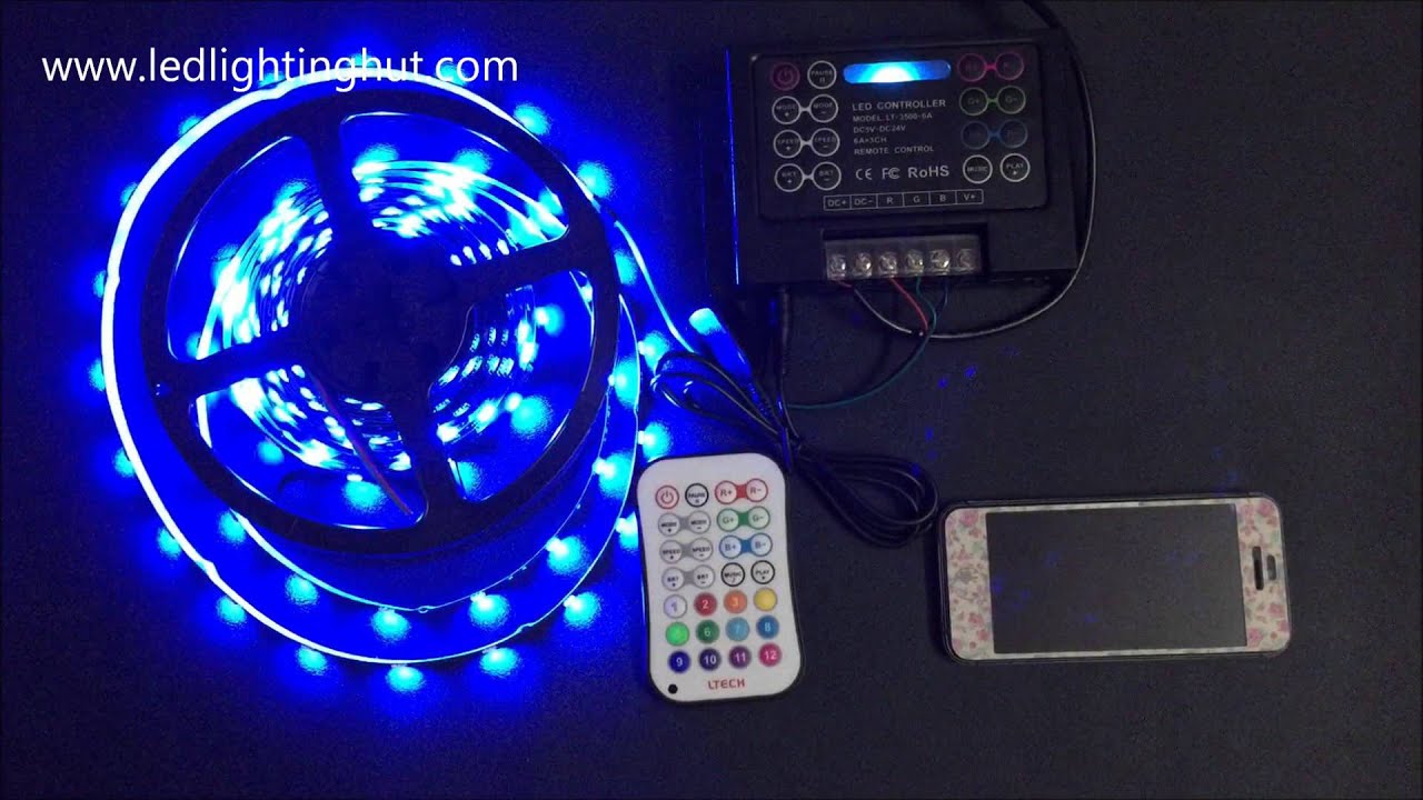 LEDLightingHut Sound to Light IR Music LED Controller - YouTube